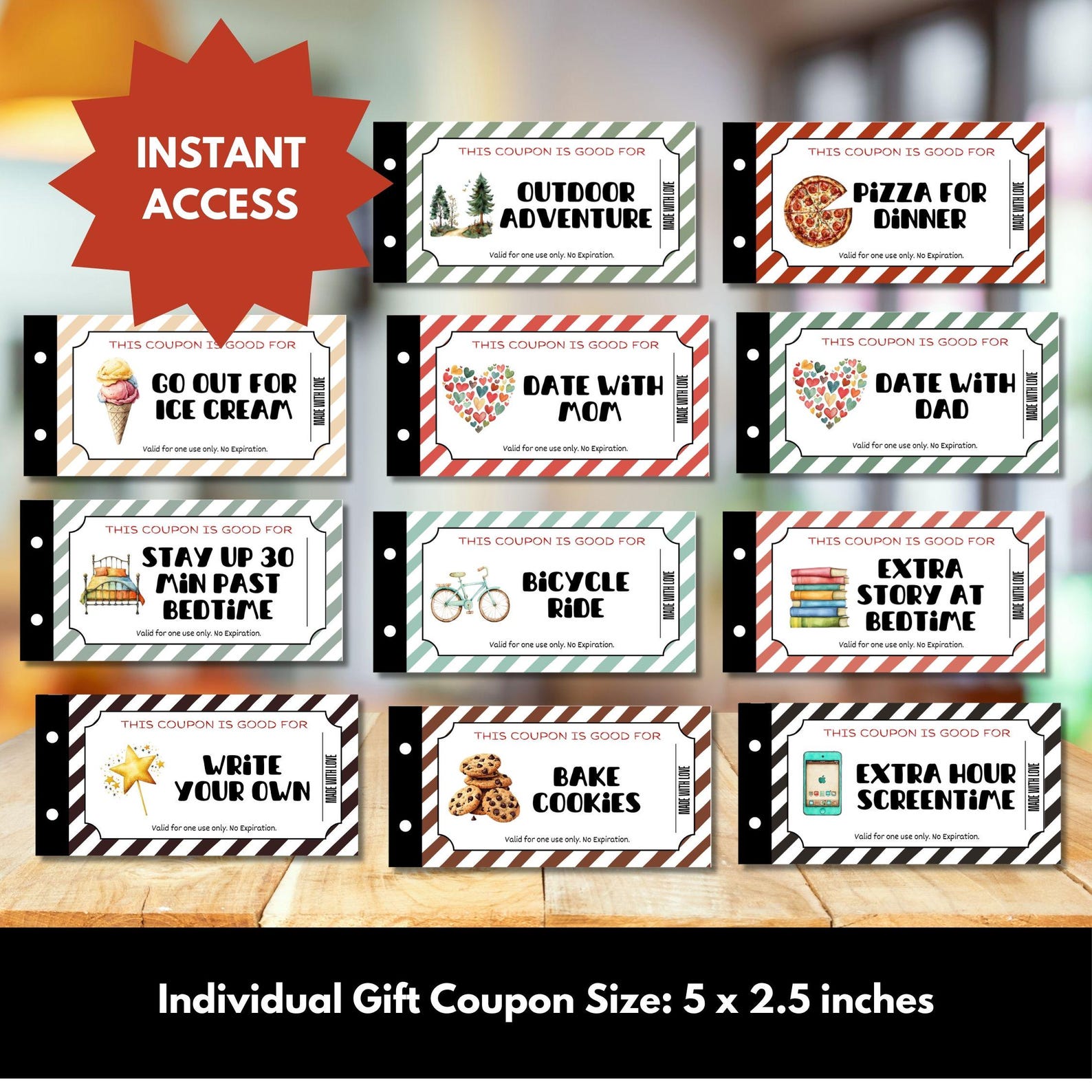 Editable Kids Reward Coupon Book | Printable DIY Gift for Holidays ...