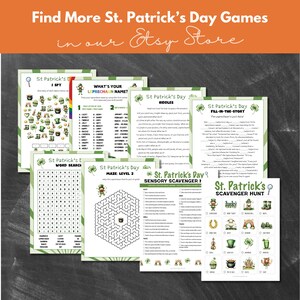 Printable St. Patricks Day I Spy Game | Kids Activity Sheet | Fun ...