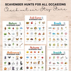 Printable AUTUMN Nature Scavenger Hunt for Kids Outdoor Scavenger Hunt ...
