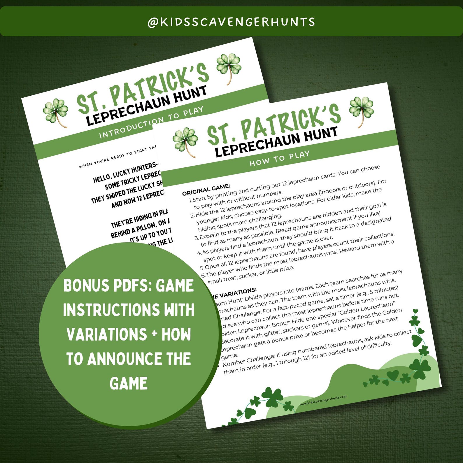 Printable St Patricks Day Leprechaun Hunt | Fun Hide & Seek Game for ...
