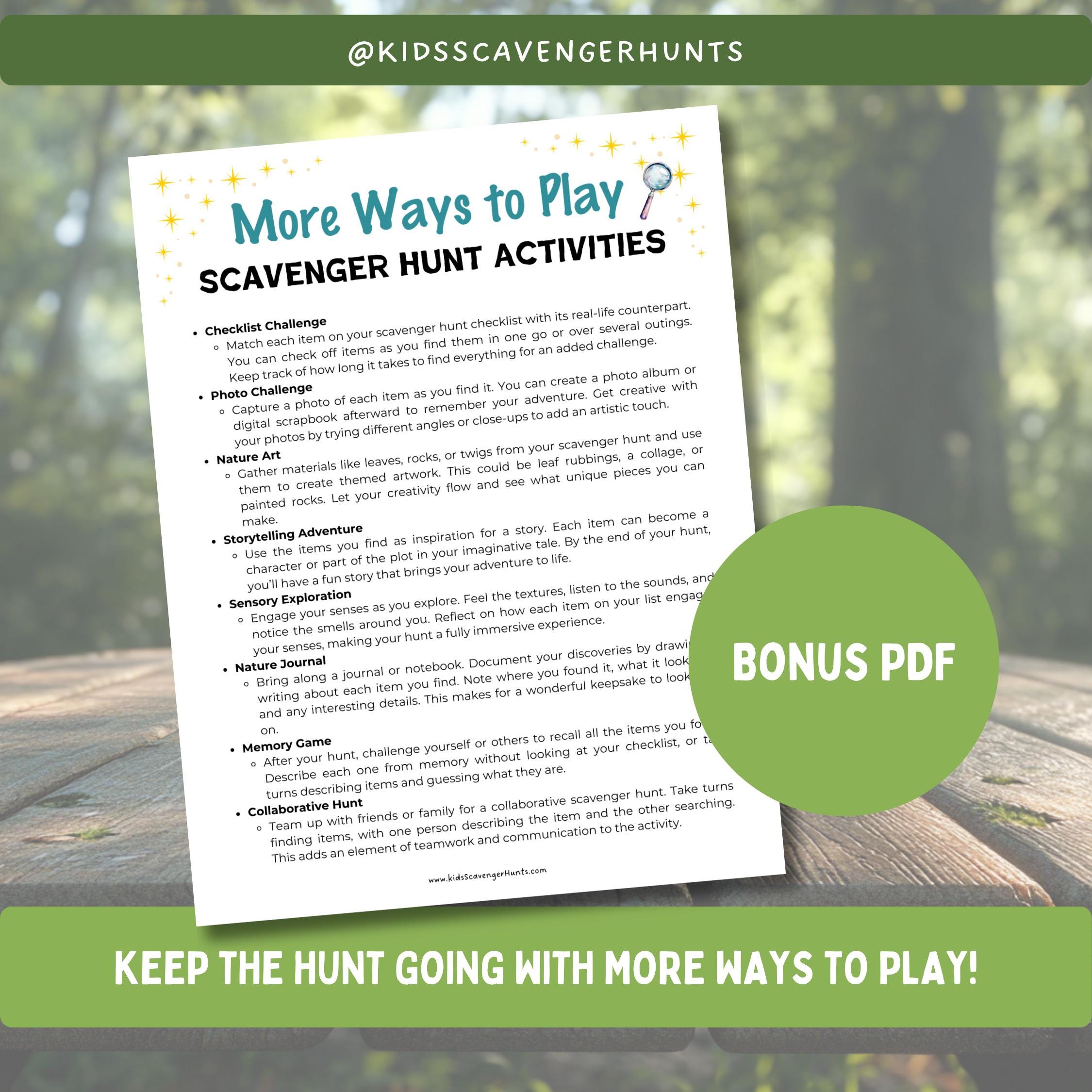 Printable 4-season Scavenger Hunt Bundle | Spring, Summer, Autumn ...