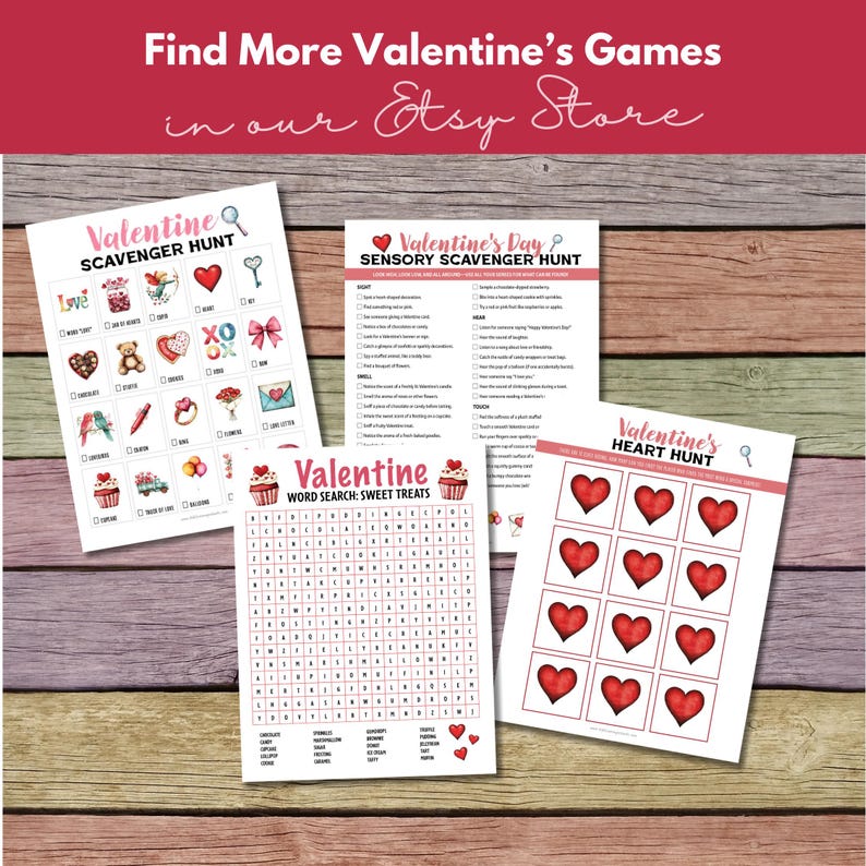 Printable Valentine's Day Scavenger Hunt | Kids Game | Family Party Fun ...
