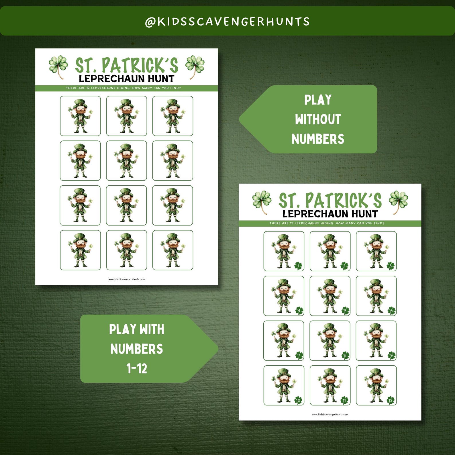 Printable St Patricks Day Leprechaun Hunt | Fun Hide & Seek Game for ...