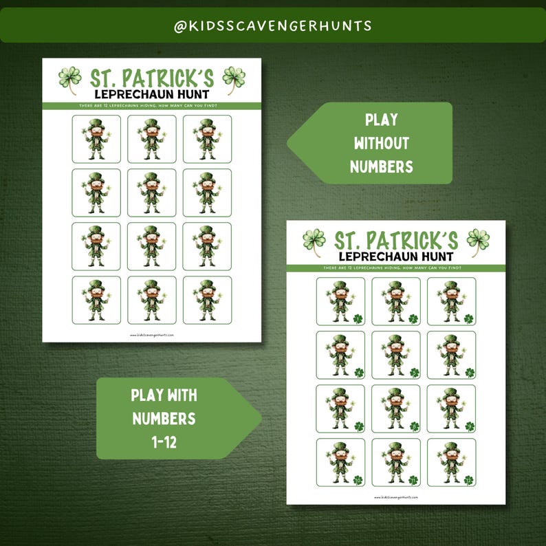 Printable St Patricks Day Leprechaun Hunt | Fun Hide & Seek Game for ...