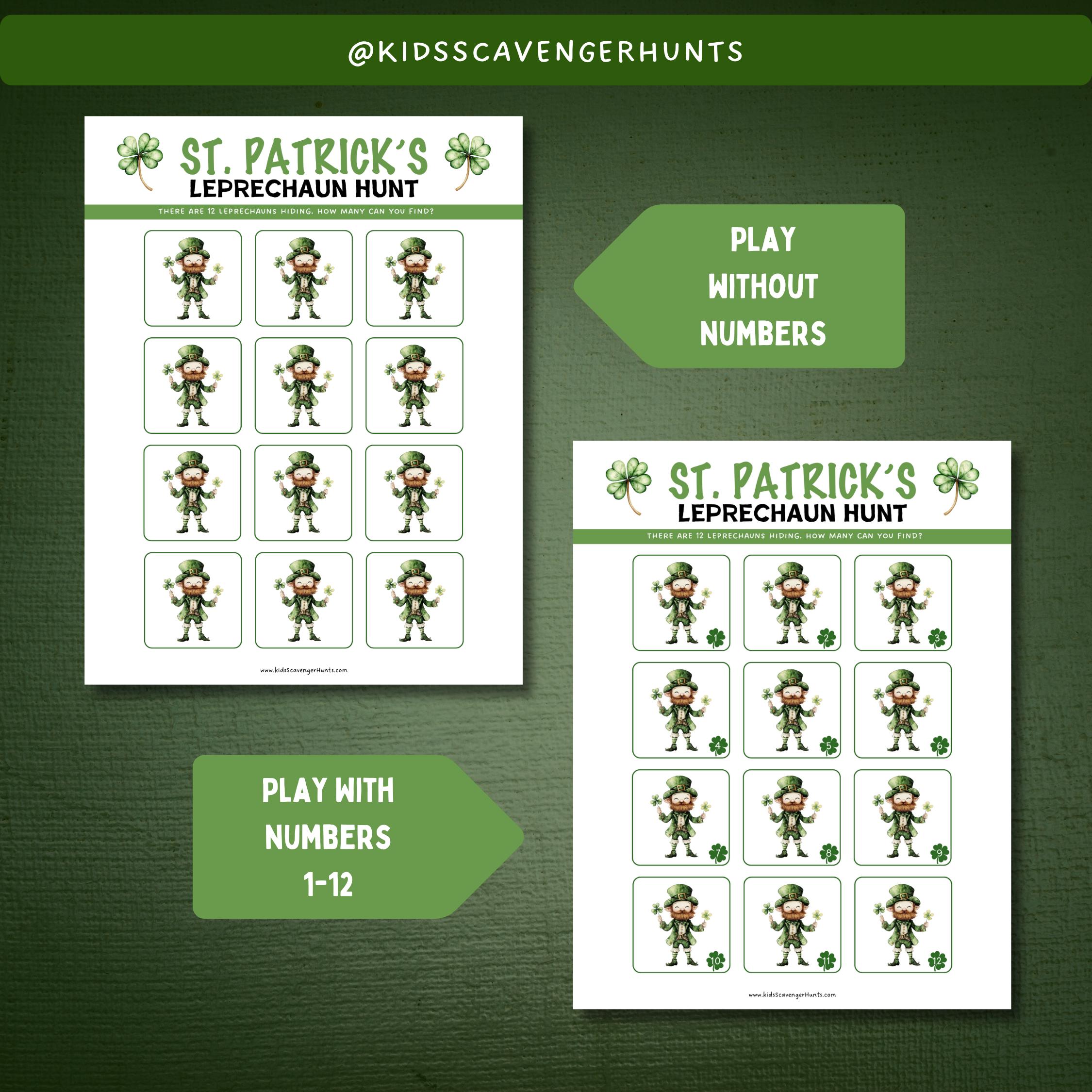 Printable St Patricks Day Leprechaun Hunt | Fun Hide & Seek Game for ...