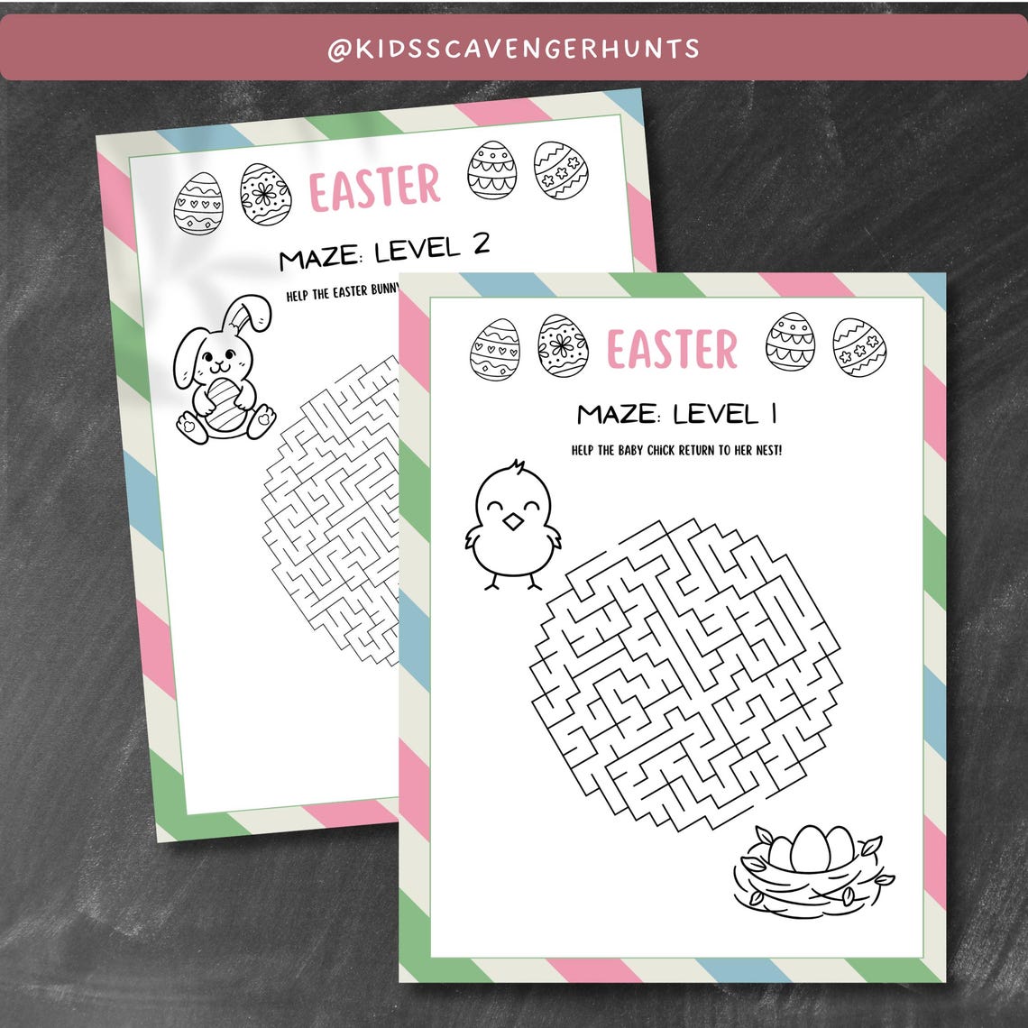 Printable Easter Mazes - Easy & Hard | Fun Kids Activity | Classroom ...