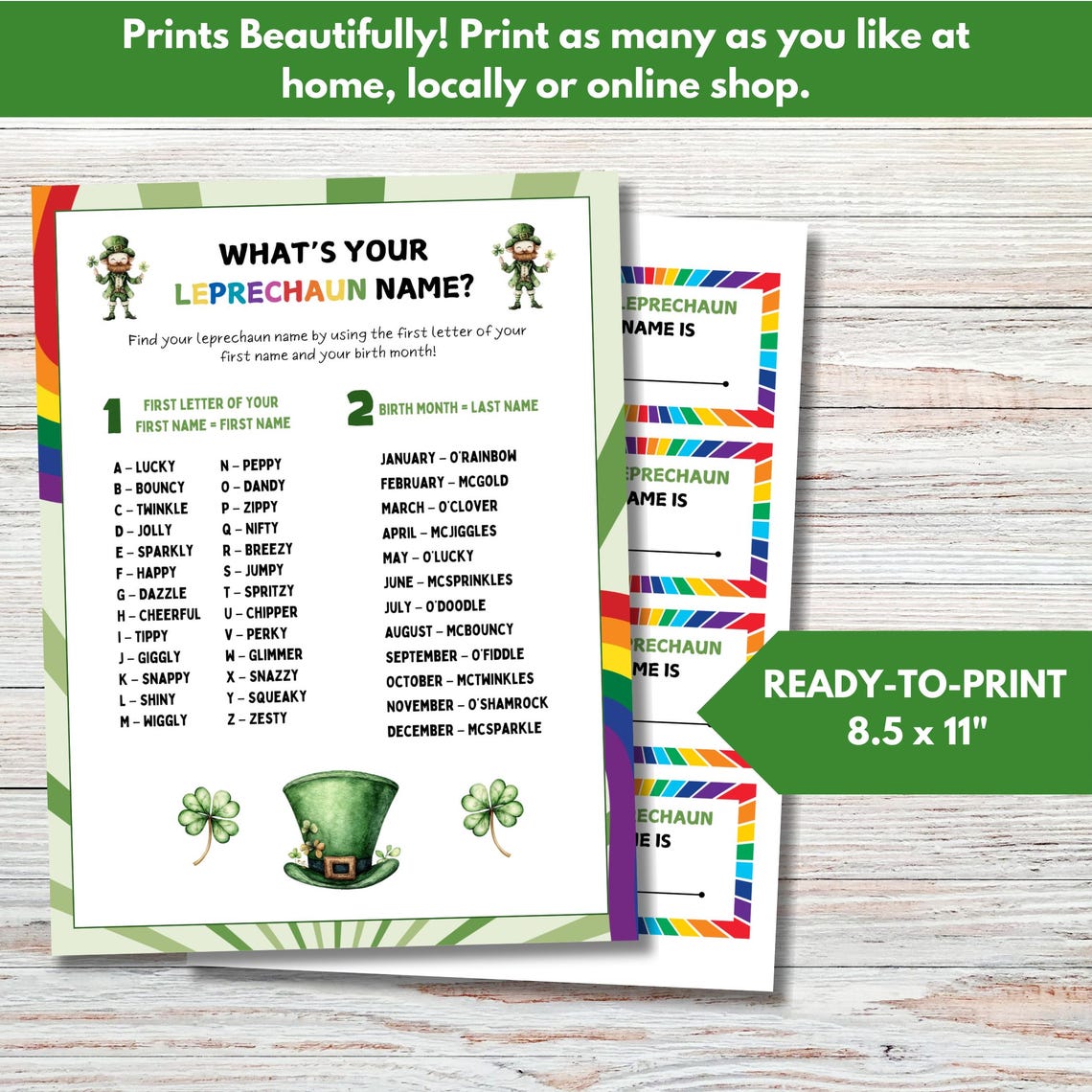 Printable St. Patrick’s Day Leprechaun Name Game | Fun Kids Activity ...