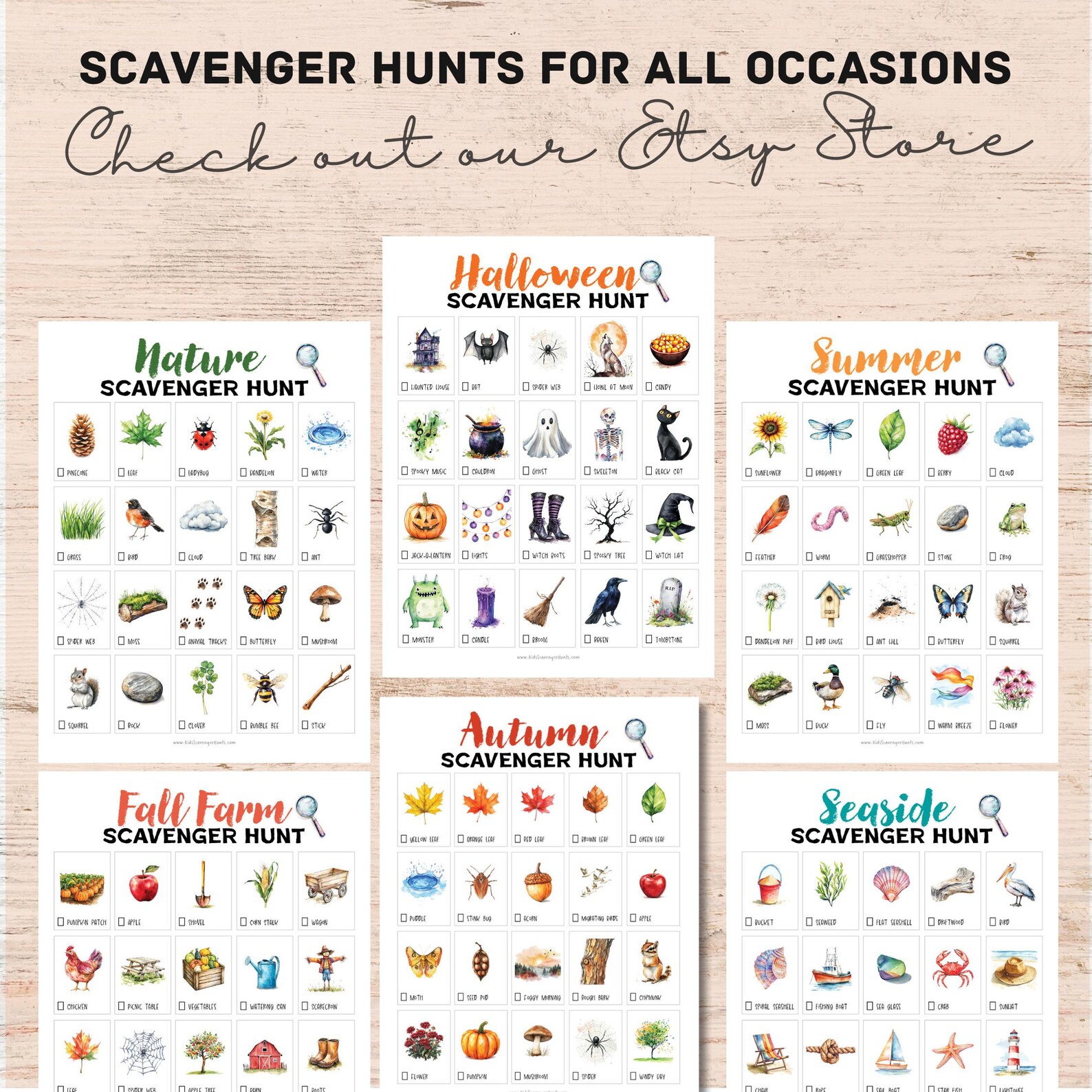 Printable HALLOWEEN Scavenger Hunt for Kids Outdoor Scavenger Hunt Kids ...