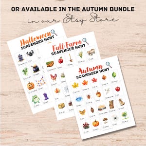 Printable AUTUMN Nature Scavenger Hunt for Kids Outdoor Scavenger Hunt ...
