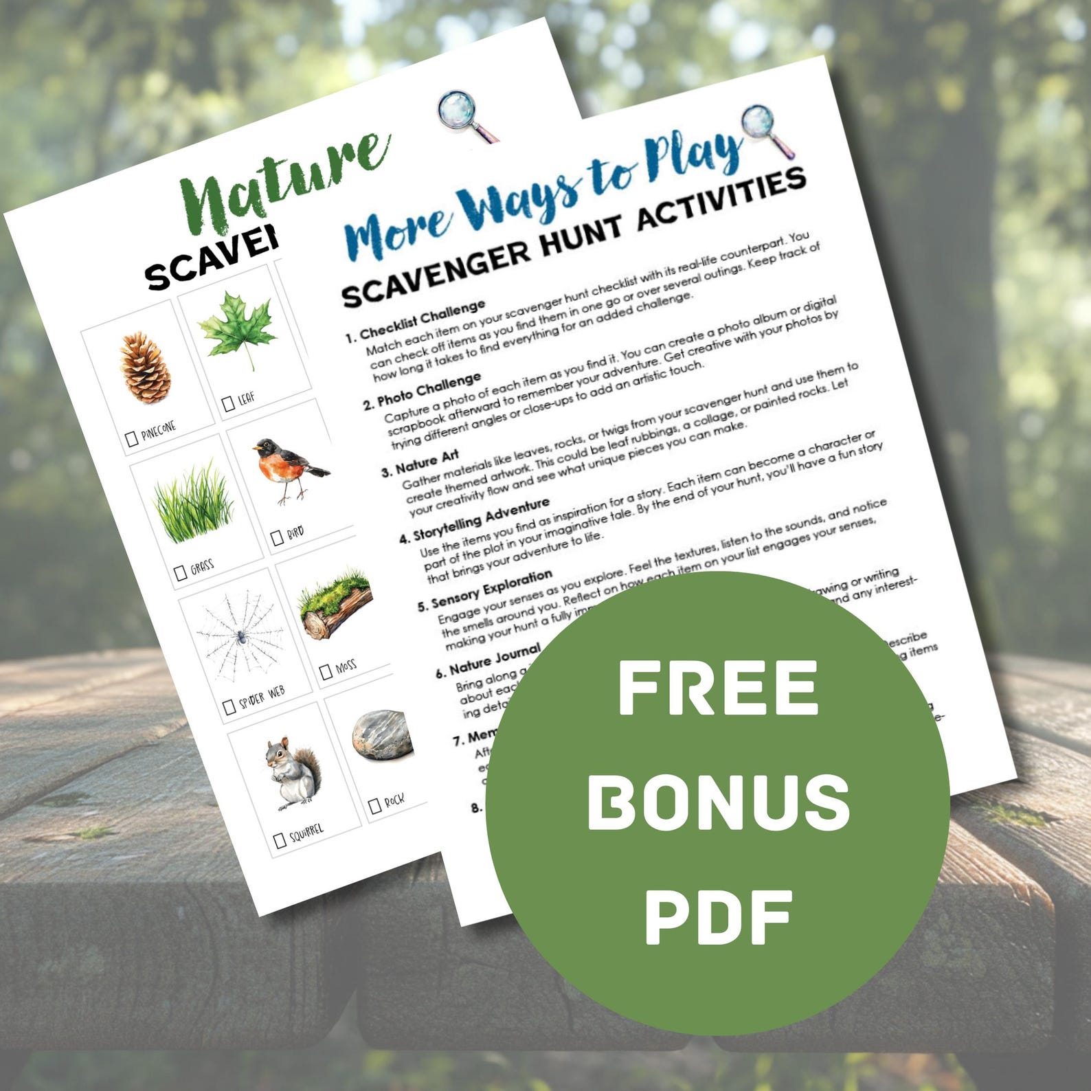 Printable NATURE Scavenger Hunt for Kids Outdoor Scavenger Hunt Kids ...