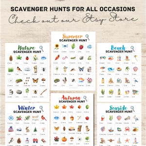 Printable SUMMER Nature Scavenger Hunt for Kids Outdoor Scavenger Hunt ...