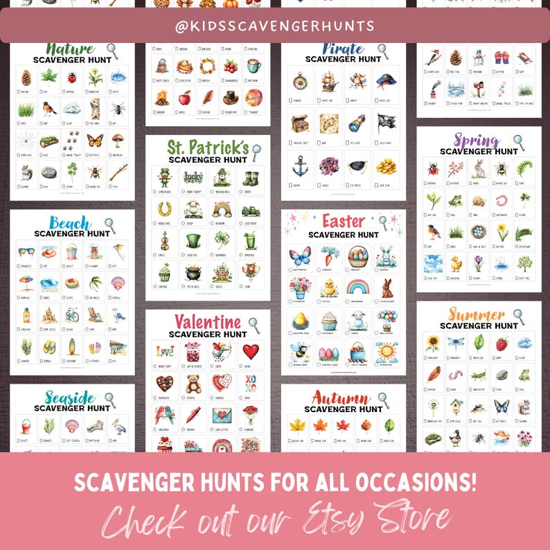 Printable Easter Bunny Scavenger Hunt | Outdoor Treasure Hunt With ...