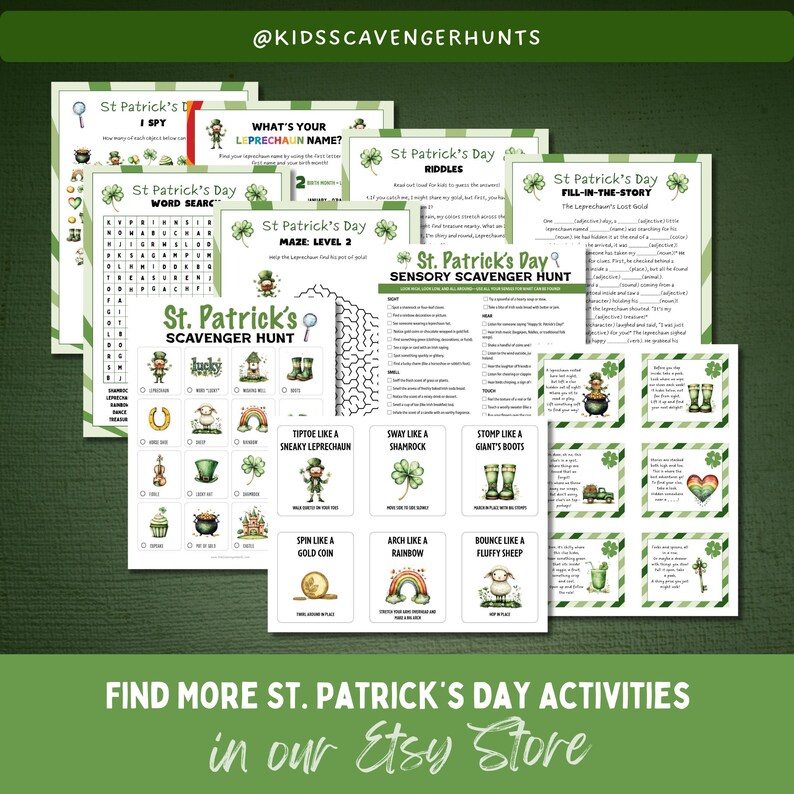 Printable St Patricks Day Movement Cards | Kids Activity | Preschool or ...