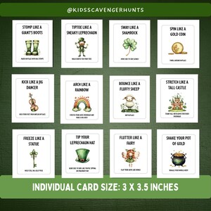 Printable St Patricks Day Movement Cards | Kids Activity | Preschool or ...