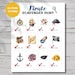 Pirate Scavenger Hunt for Kids Birthday Party Game, Printable Pirate ...