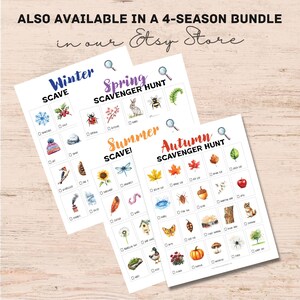 Printable AUTUMN Nature Scavenger Hunt for Kids Outdoor Scavenger Hunt ...