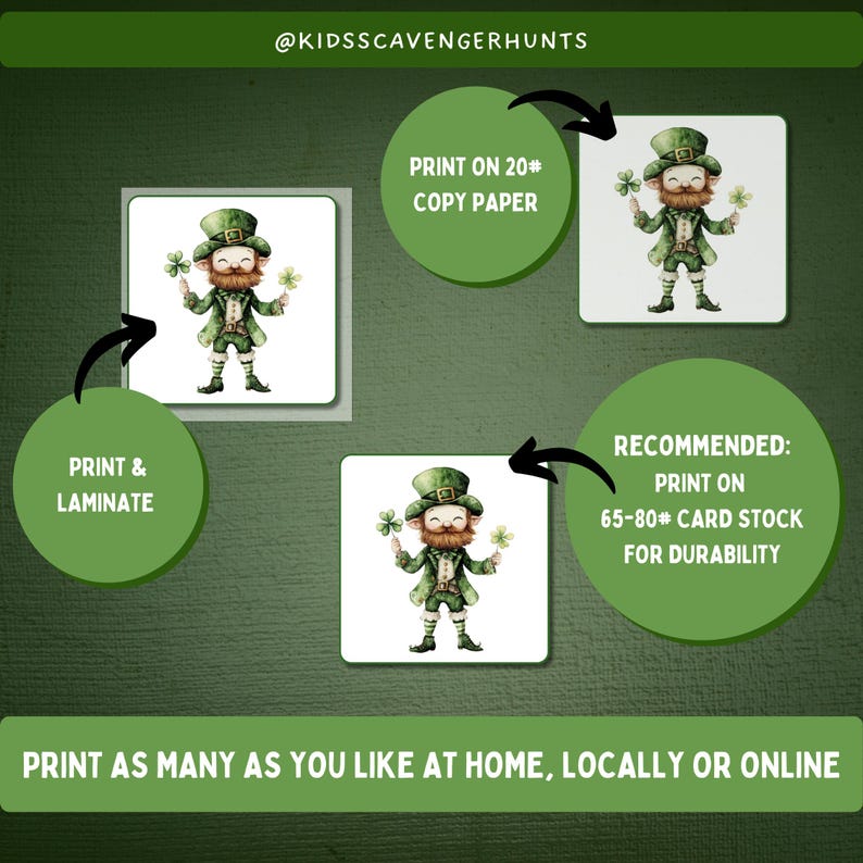 Printable St Patricks Day Leprechaun Hunt | Fun Hide & Seek Game for ...