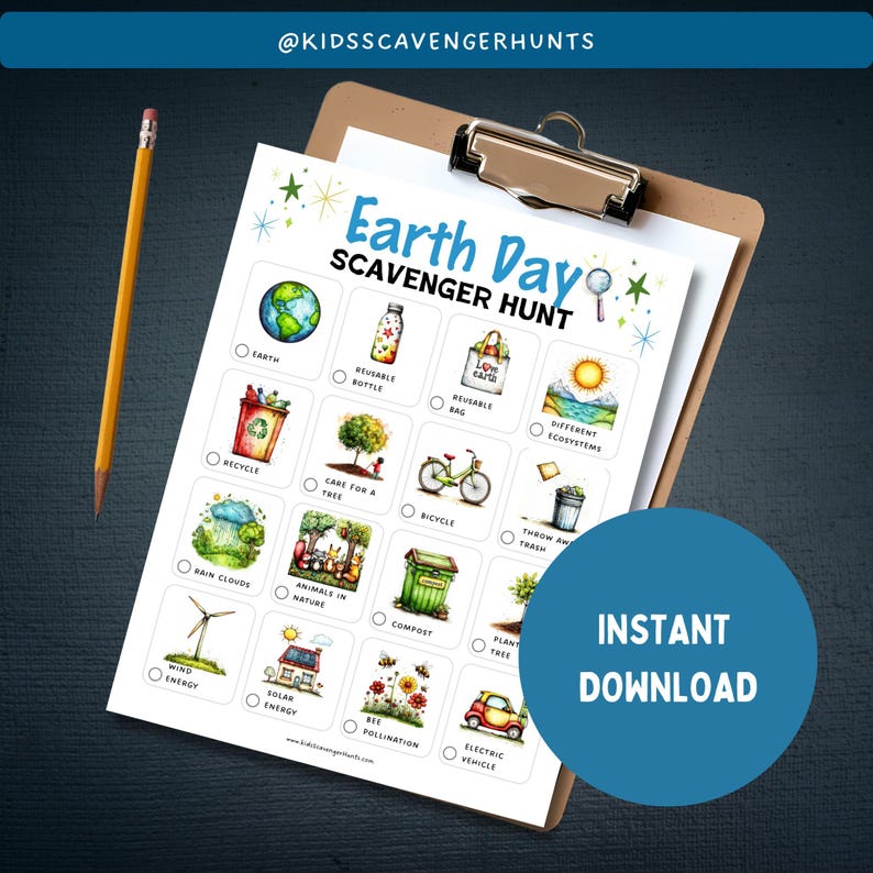 Earth Day Scavenger Hunt | Printable Earth Day Activity for Kids ...