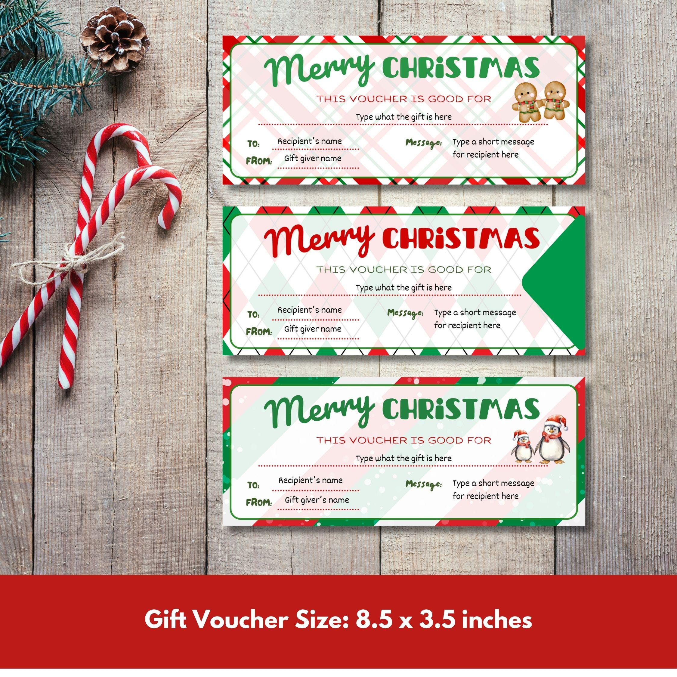 Editable Christmas Kids Gift Voucher Printable for Experiences ...
