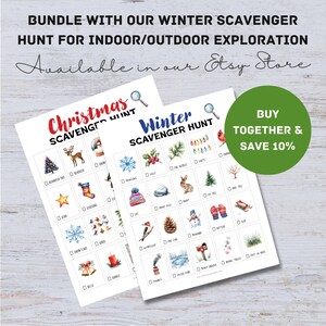 Printable CHRISTMAS Scavenger Hunt for Kids Outdoor Scavenger Hunt Kids ...