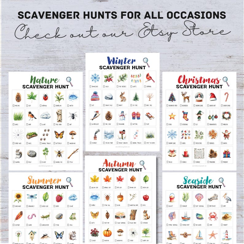 Printable CHRISTMAS Scavenger Hunt for Kids Outdoor Scavenger Hunt Kids ...