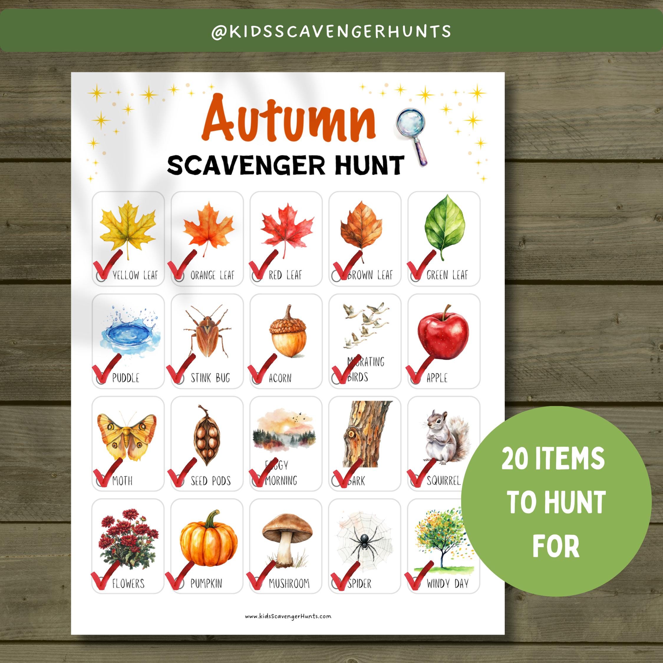 Printable 4-season Scavenger Hunt Bundle | Spring, Summer, Autumn ...