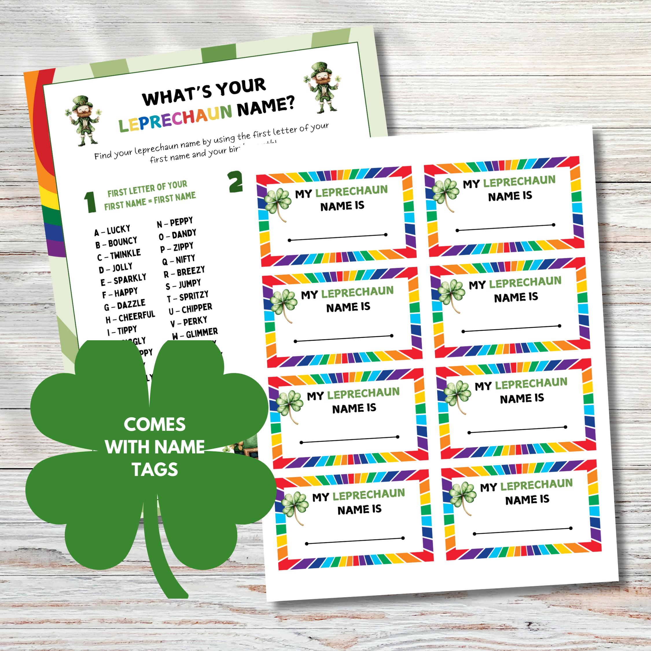 Printable St. Patrick’s Day Leprechaun Name Game | Fun Kids Activity ...