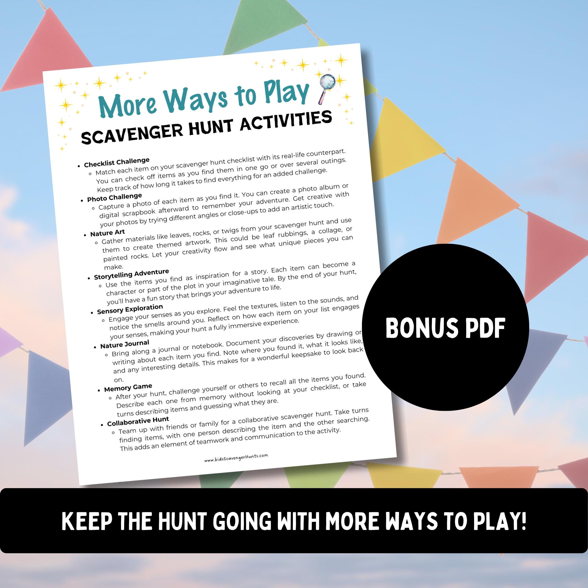 Printable Rainbow Scavenger Hunt | Color Scavenger Hunt for Kids ...