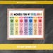 Printable Words for My Feelings Chart | Emotions Vocabulary Poster for ...