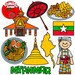 Asia Clipart Set/ India/ Indonesia/ Maldives/ Myanmar/ Bundle Part3 - Etsy
