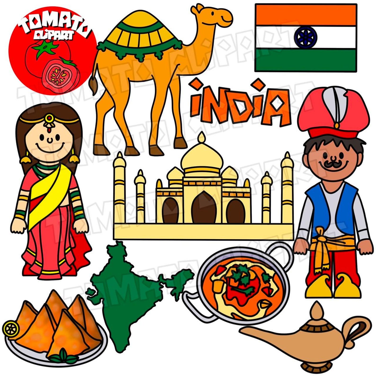 Asia Clipart Set/ India/ Indonesia/ Maldives/ Myanmar/ Bundle Part3 - Etsy