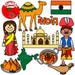 Asia Clipart Set/ India/ Indonesia/ Maldives/ Myanmar/ Bundle Part3 - Etsy