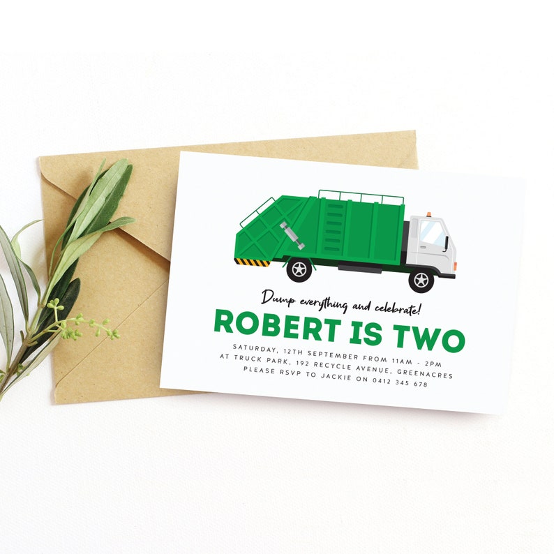 Instant Download Garbage Truck Party Favour Sign printable | Etsy