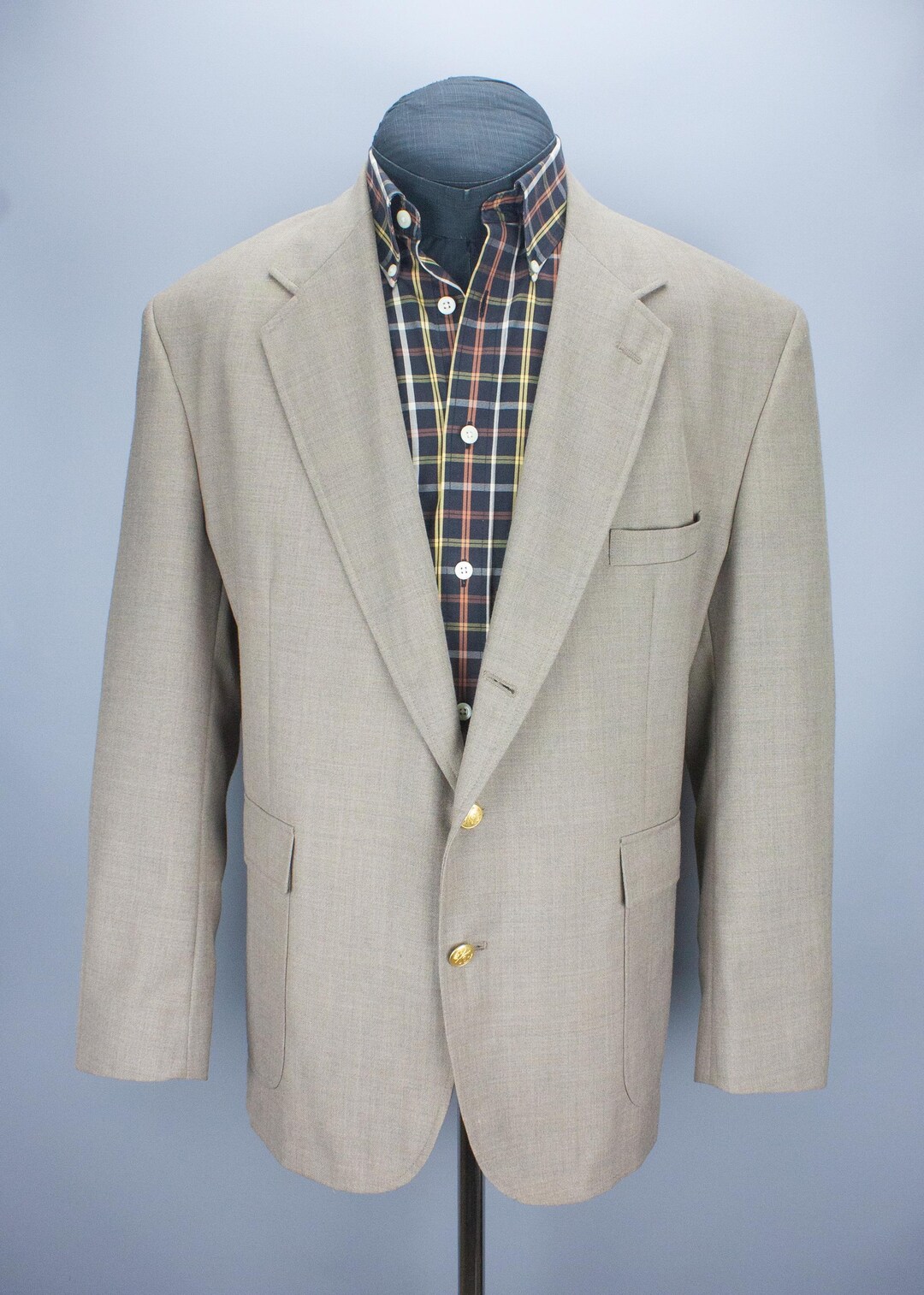 Vintage Orvis Fishing Jacket Mens Gold 3btn Beige Blazer Sport Coat ...