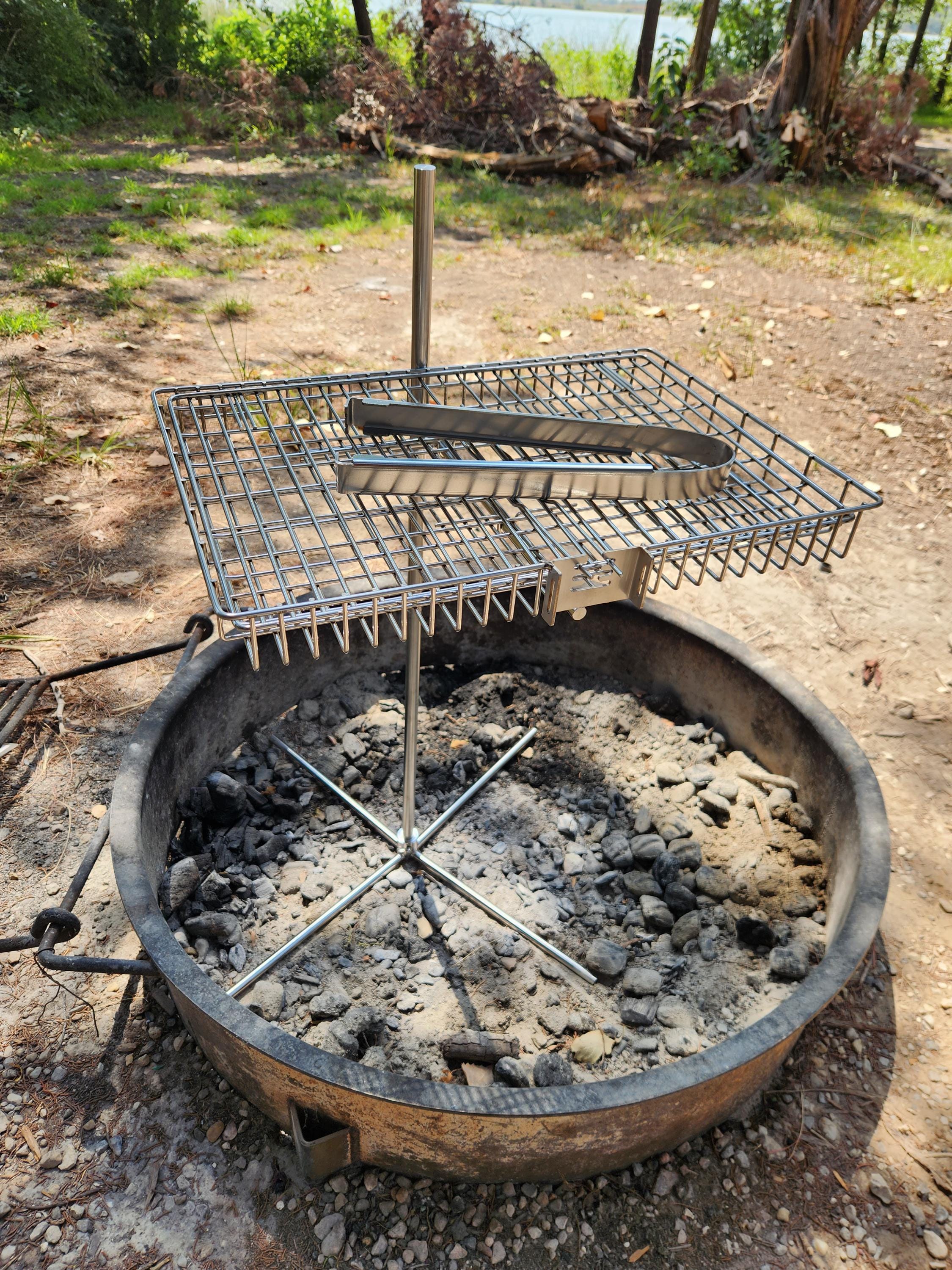 Tyrux Campfire Flipping Packable Grill Grate - Etsy