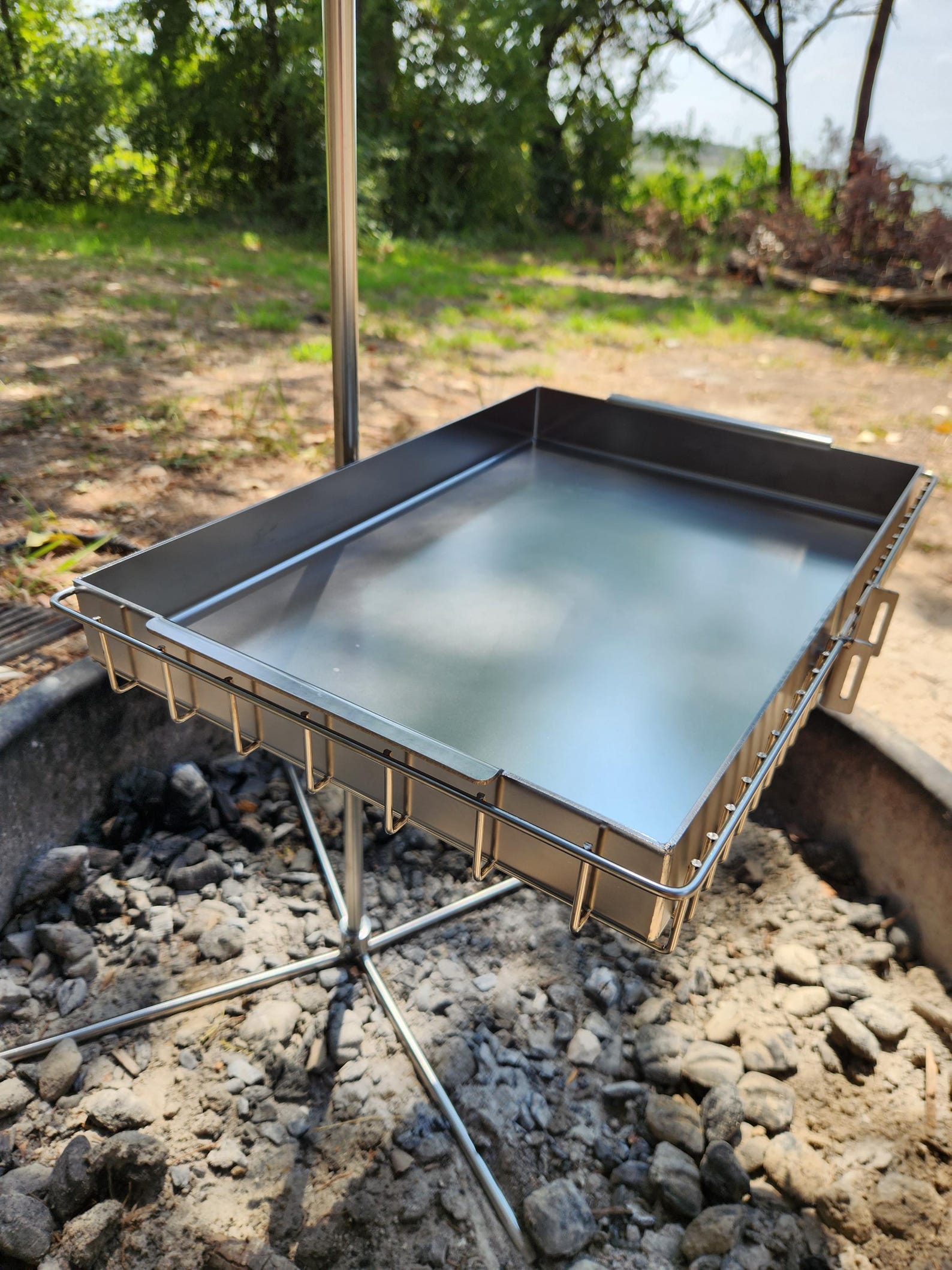 Tyrux Campfire Grill Griddle Pan Insert - Etsy