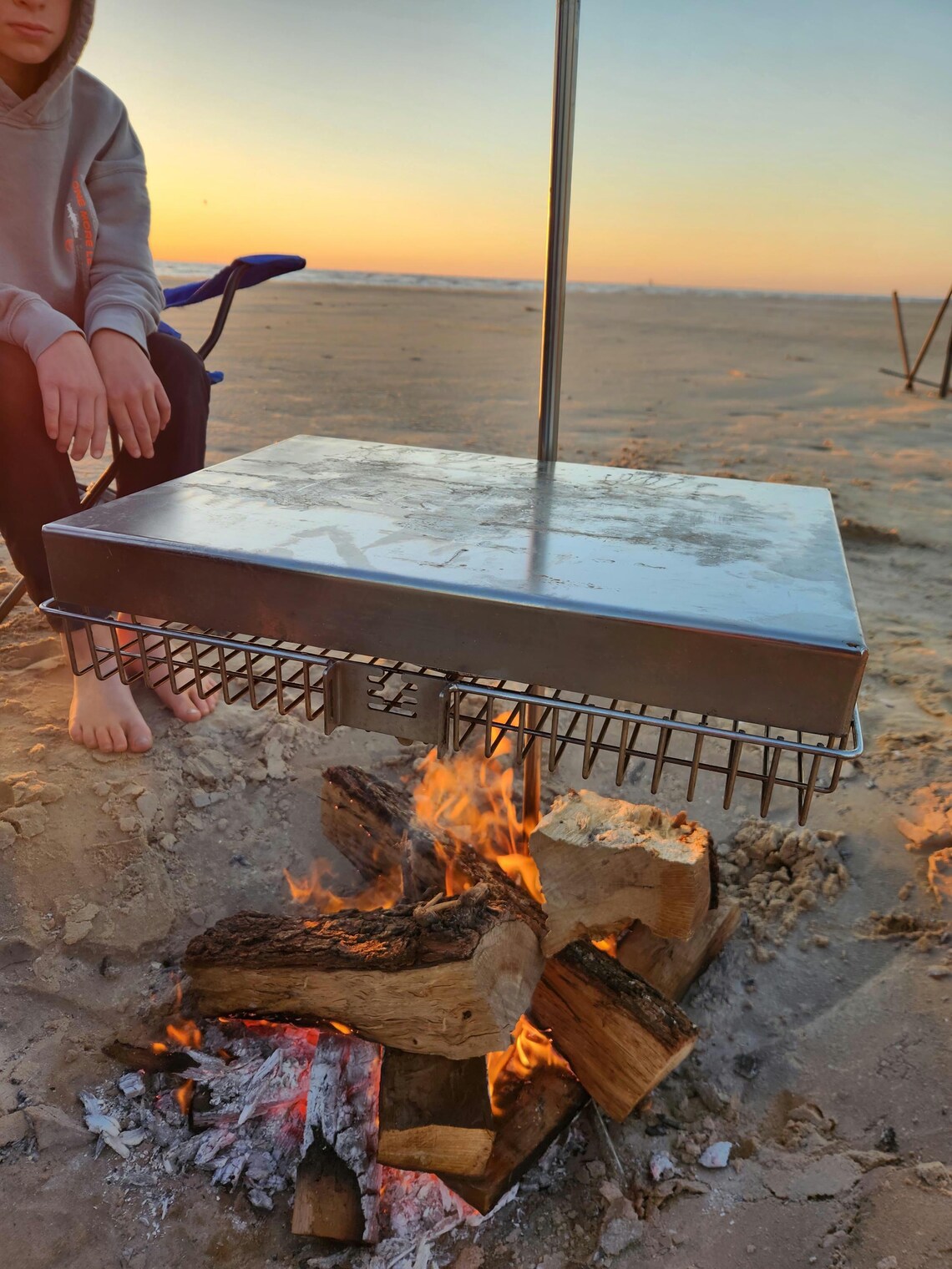 Tyrux Campfire Grill Griddle Pan Insert - Etsy