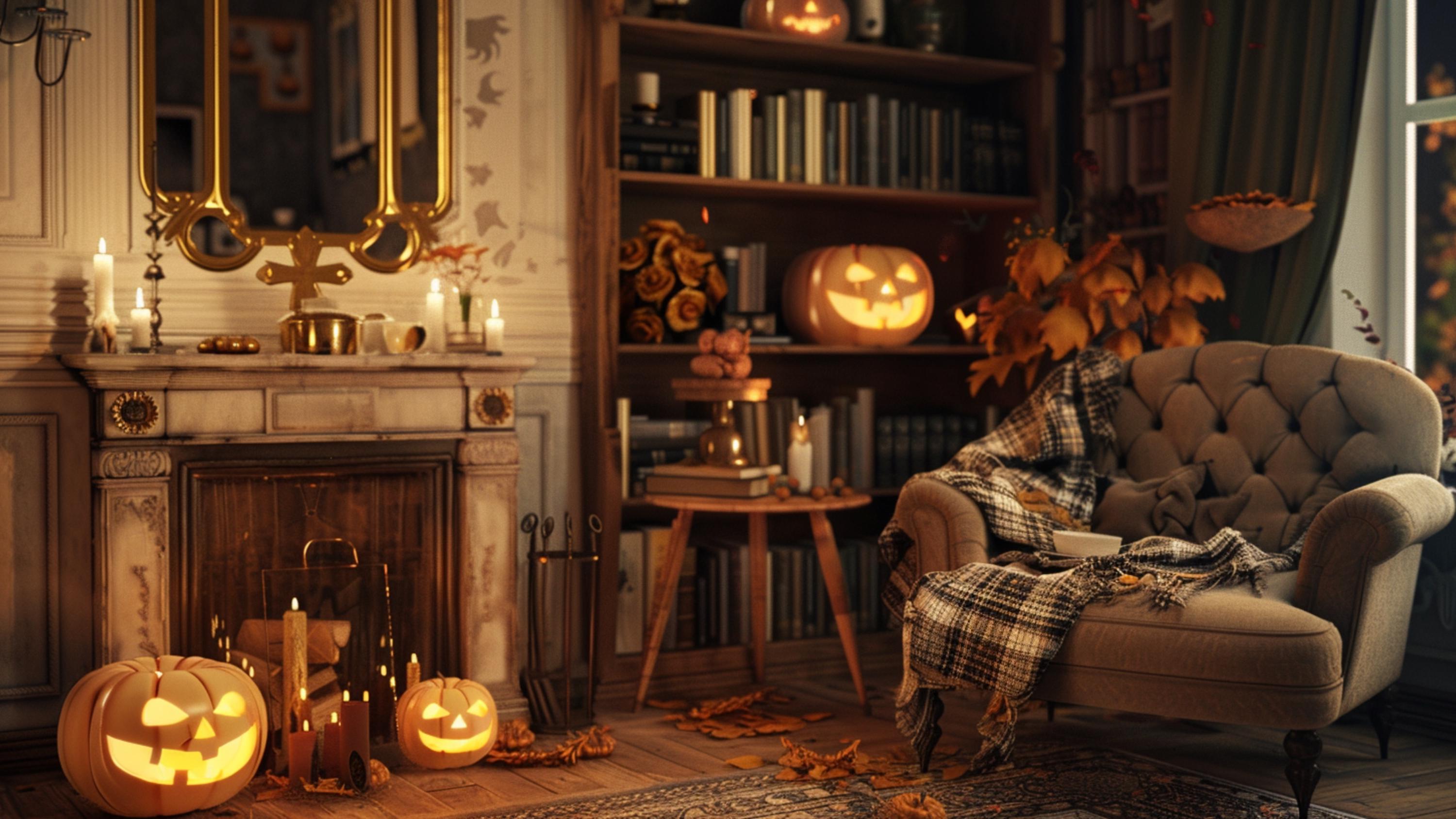 4 Halloween Zoom Backgrounds: Spooky Virtual Meeting Backdrop (4K ...