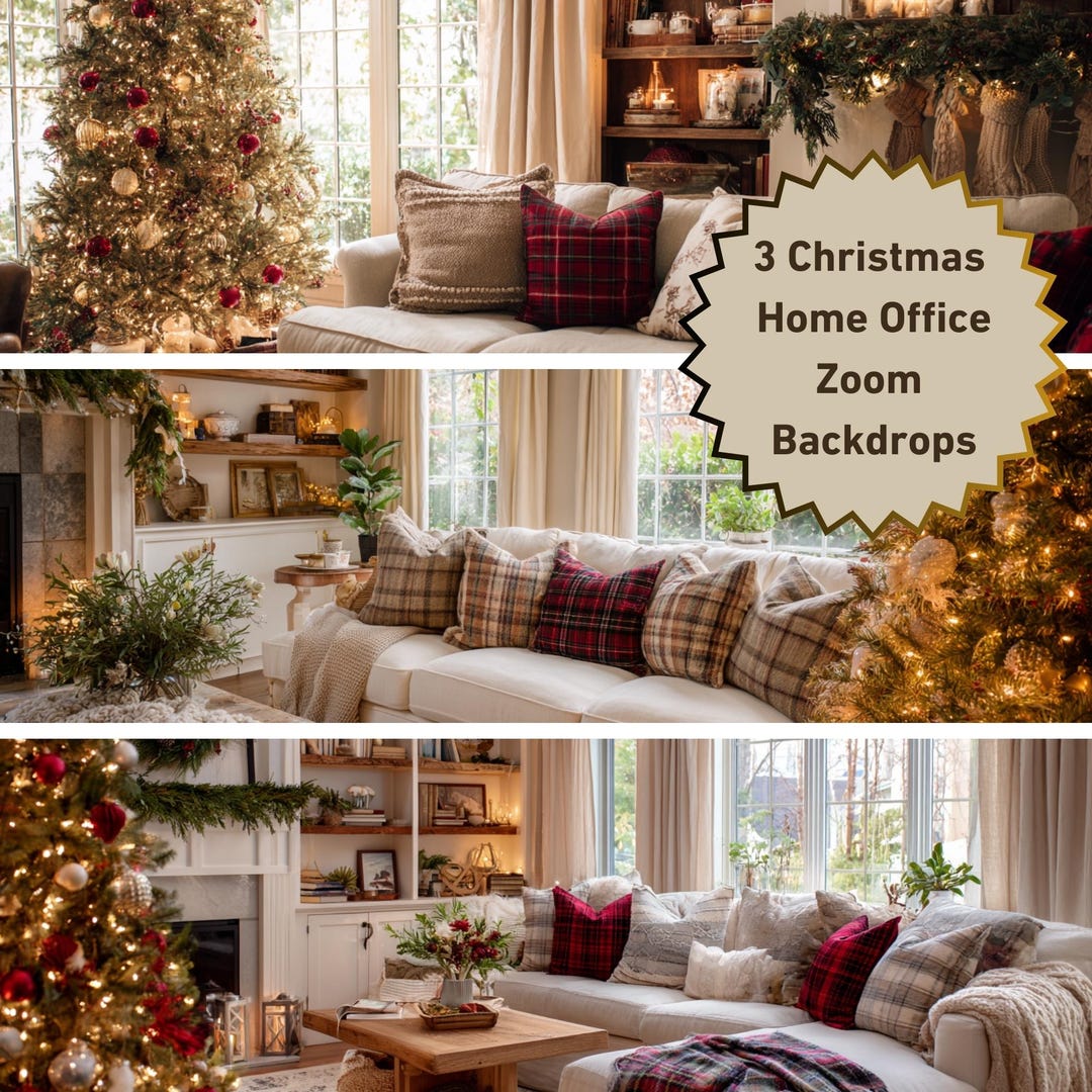Christmas Home Zoom Background | Festive Happy New Year Virtual ...