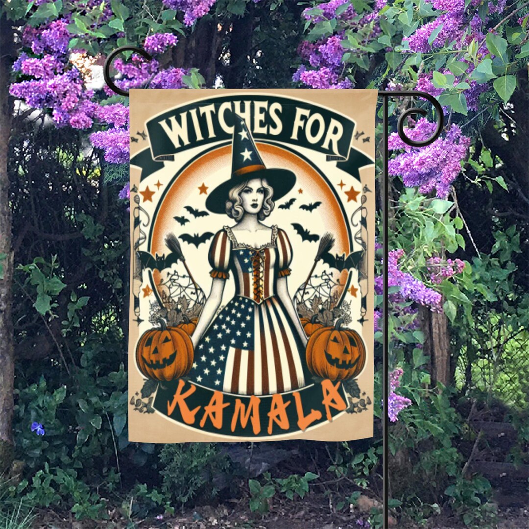 Witches for Kamala Harris Political Election Flag, Spooky Season ...