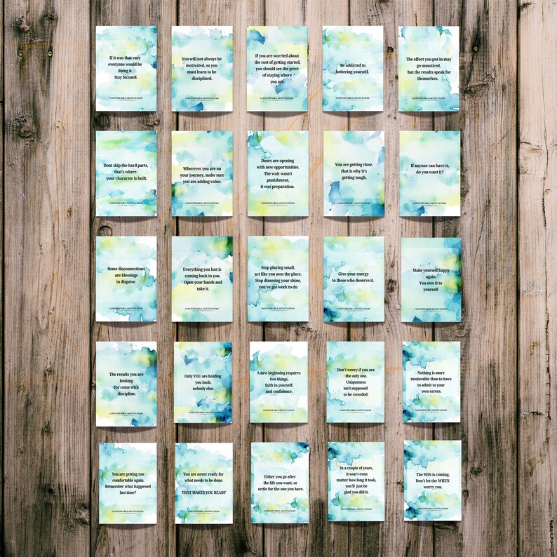 Motivation Cards, Affirmation Cards, Manifest Cards, Vision Board - Etsy