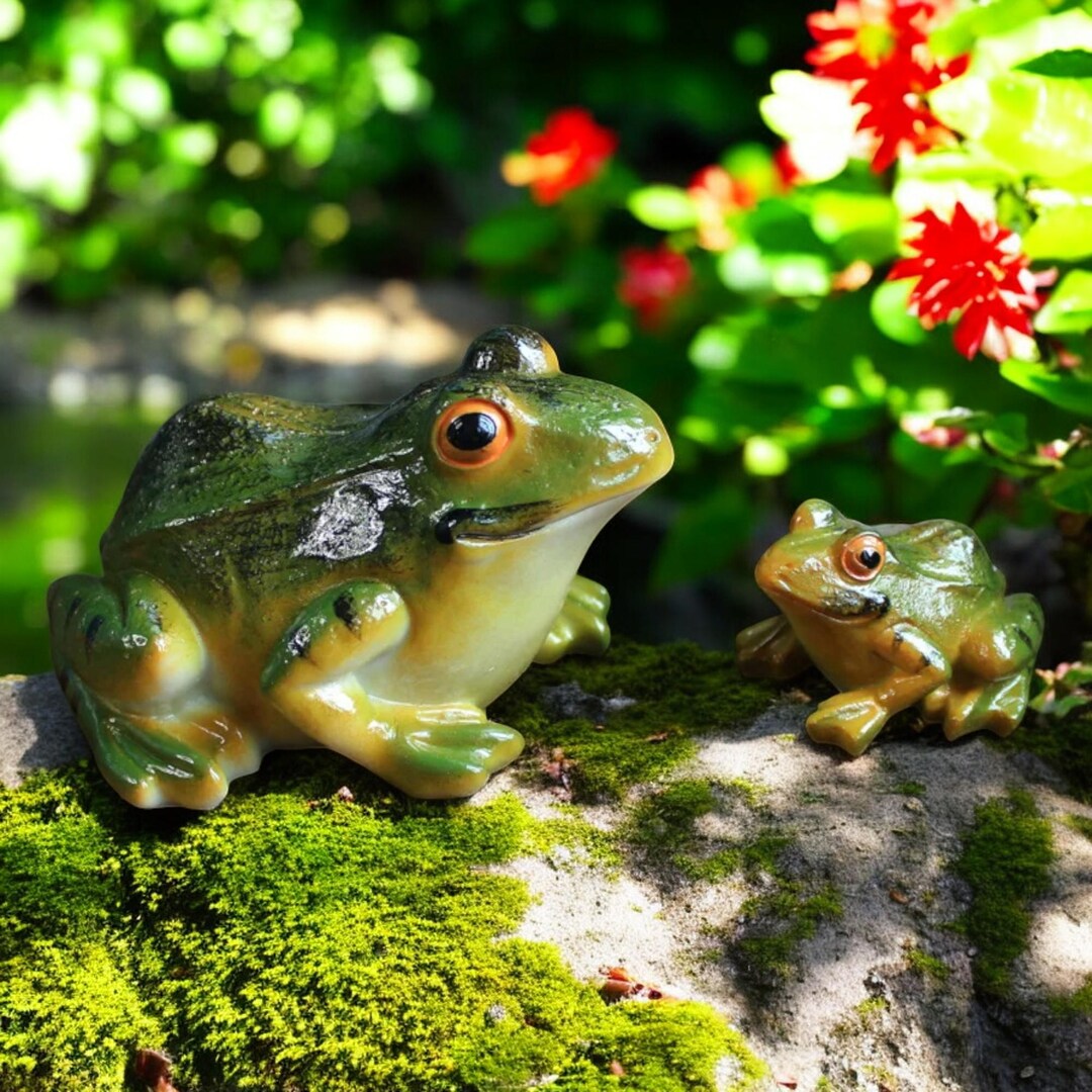 Resin Frog Garden Statue – Cute Outdoor Decor for Patio, Lawn & Yard ...