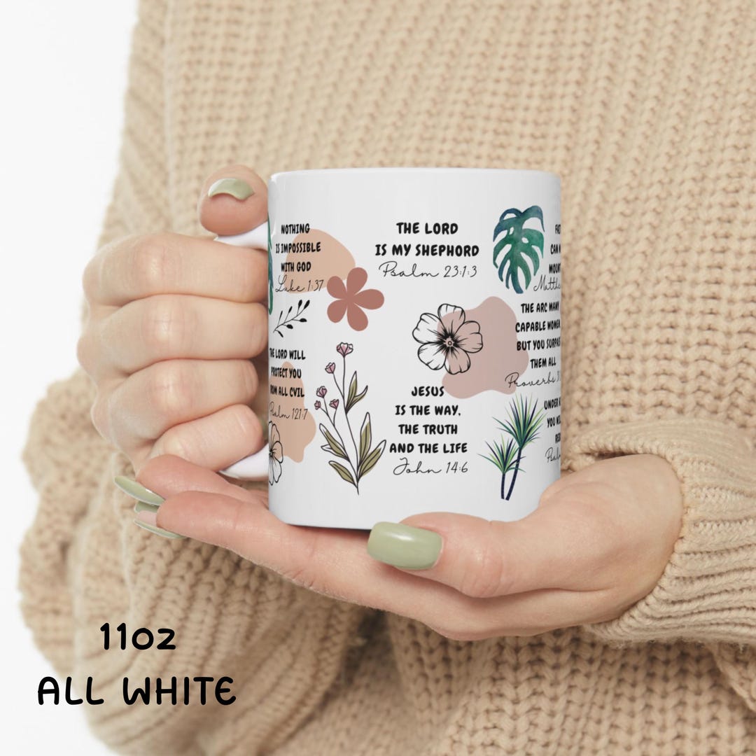 Christian Mug,christian Bible Verse Mug,ceramic Mug,inspirational ...