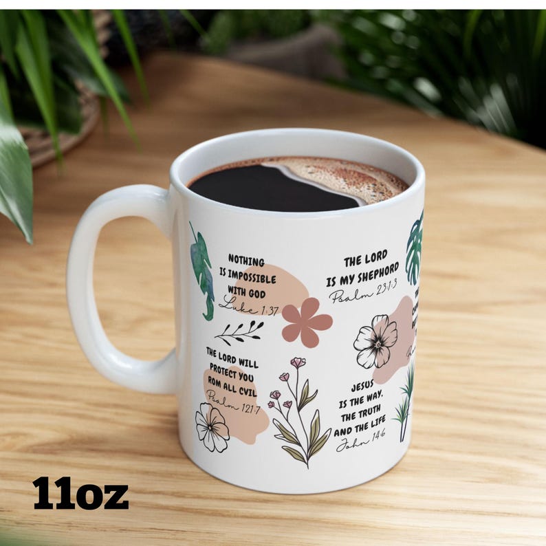 Christian Mug,christian Bible Verse Mug,ceramic Mug,inspirational ...