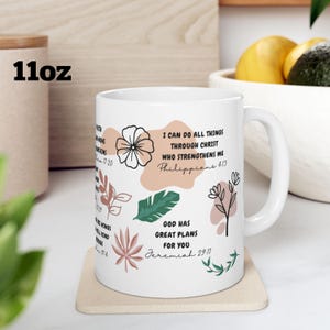 Christian Mug,christian Bible Verse Mug,ceramic Mug,inspirational ...