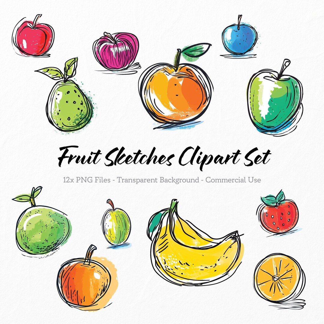 Fruit Collection Clipart Set | Fruit Art | Food Nature Clipart ...
