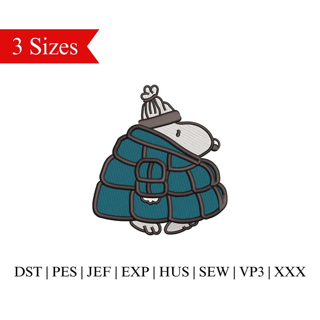 Snoopy Coat Embroidery Design File Snoopy Dog Snow Embroidery, Cute ...