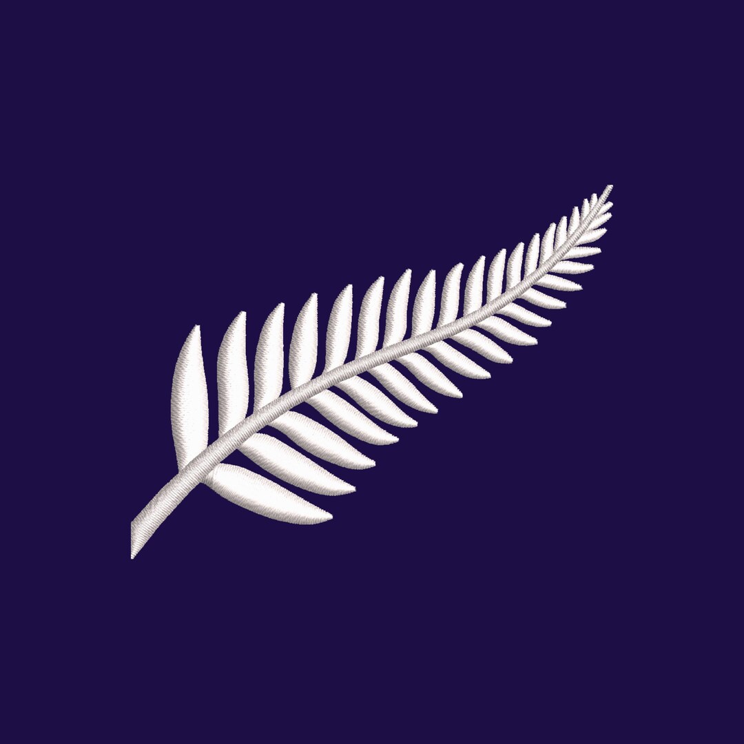 Silver Fern Embroidery File, New Zealand Machine Embroidery Design ...