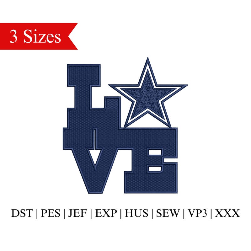 Dallas Cowboys Embroidery Design - Etsy