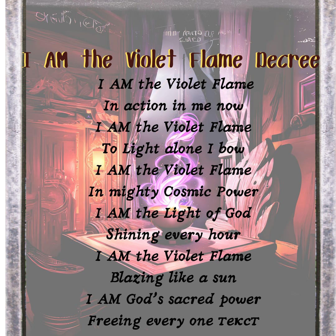 Violet Flame Decree Personal Transformation Digital Pdfjpg ...